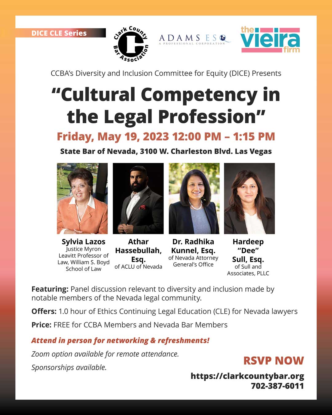 Cultural Competency CLE Free for Nevada Lawyers on May 19, 2023 – Clark ...